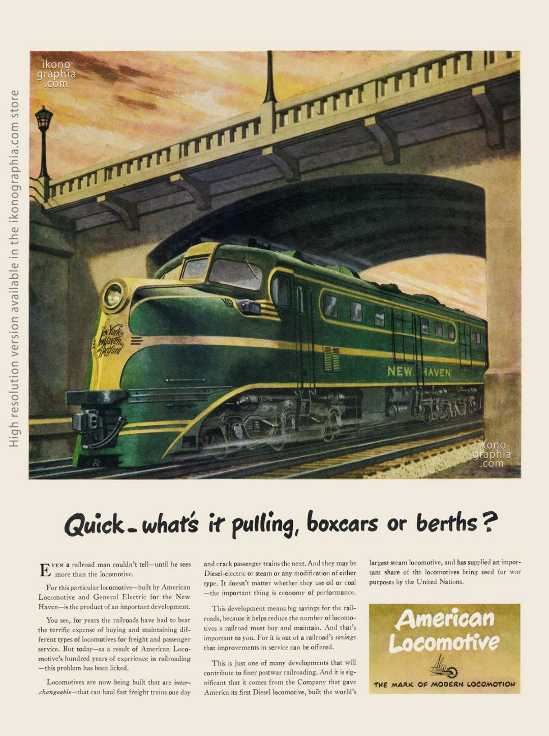 American Streamlined Trains. Striking Ads of the 1940s - Ikonographia