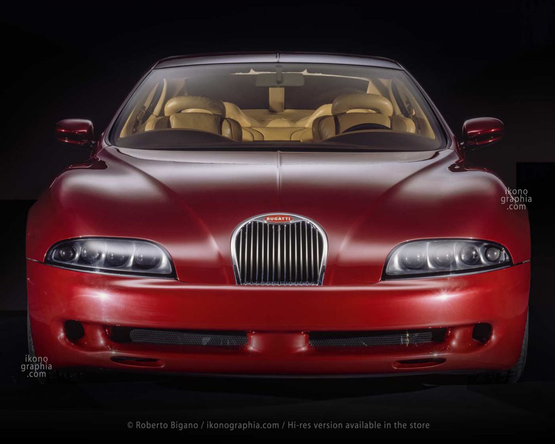 The front view of the Bugatti EB 112, designed by Giorgetto Giugiaro ...