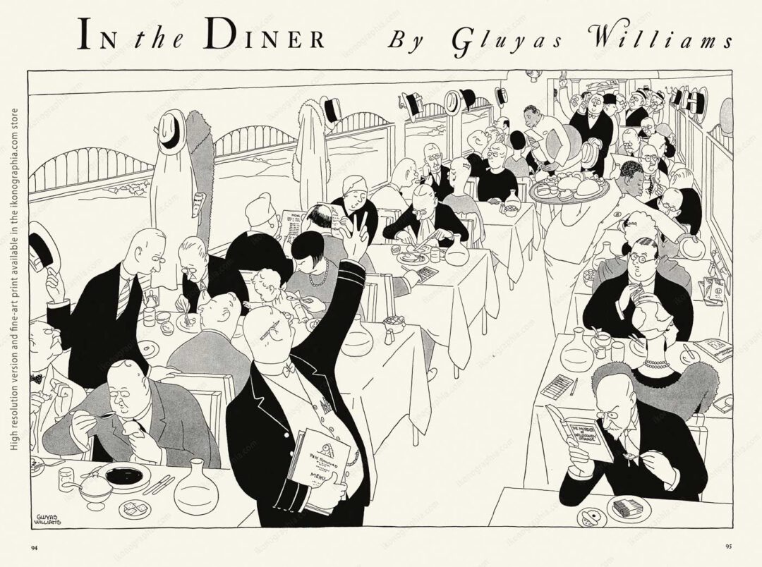 In the Diner, a Gluyas Williams cartoon from “Ourselves as Others See ...